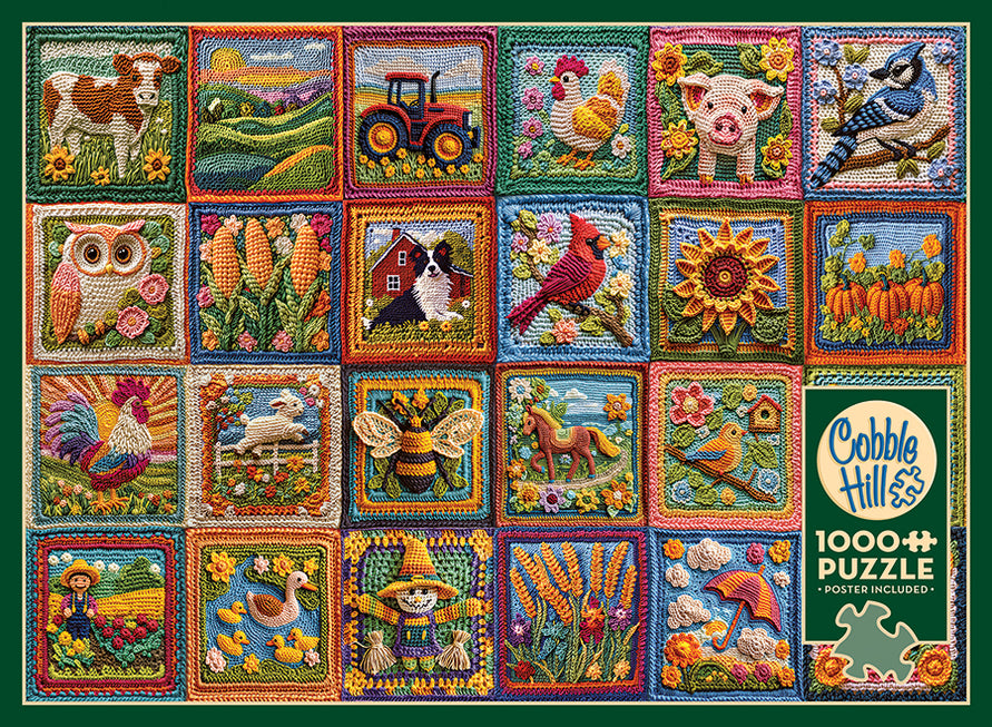 Country Life Crochet | 1000 Piece - Cobble Hill Puzzles — USA Cobble ...