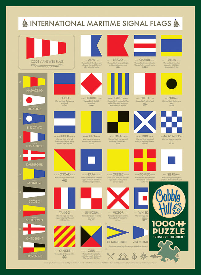 International Maritime Signal Flags | 1000 Piece - Cobble Hill Puzzles ...