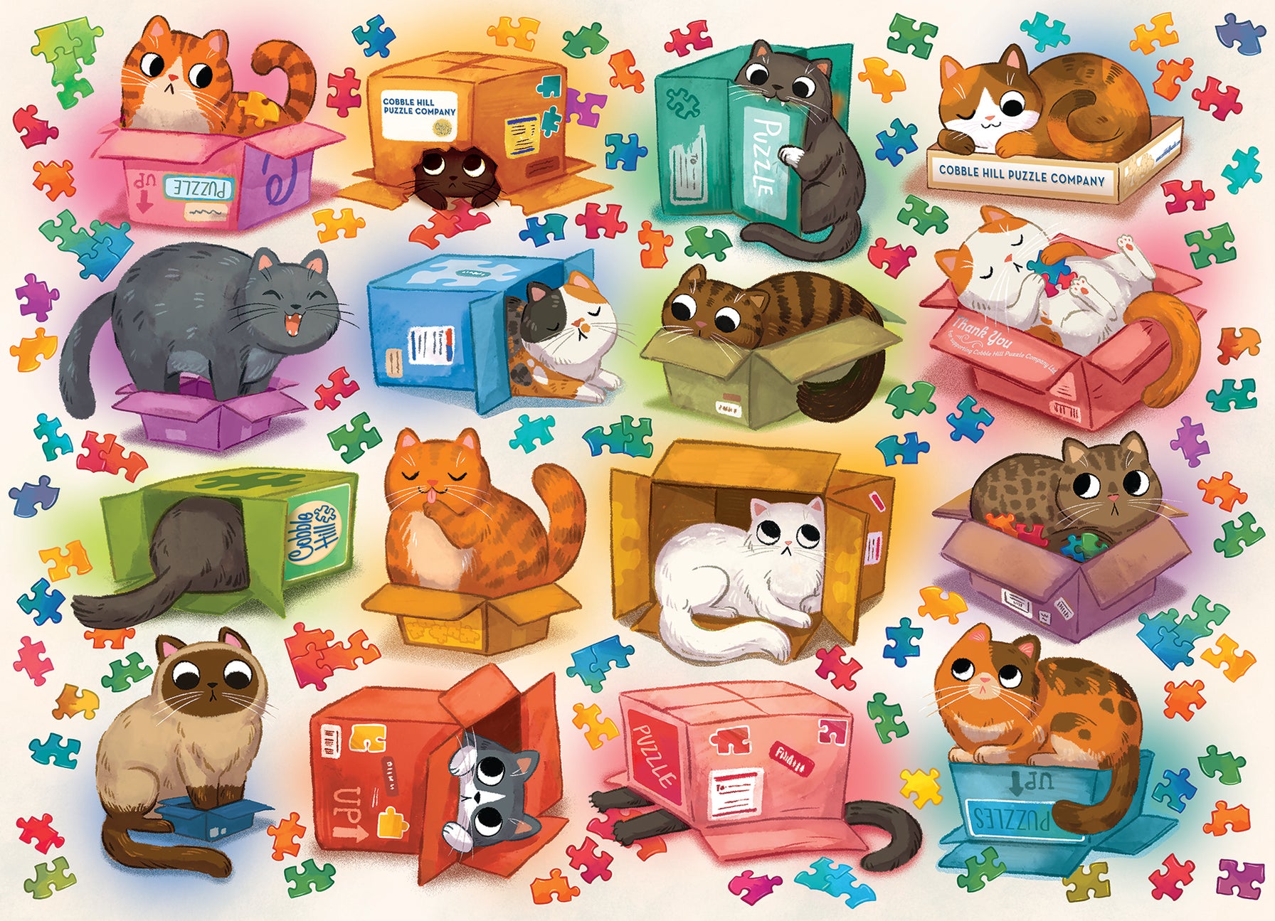 Cats vs Puzzles | 1000 Piece - Cobble Hill Puzzles — USA Cobble Hill ...