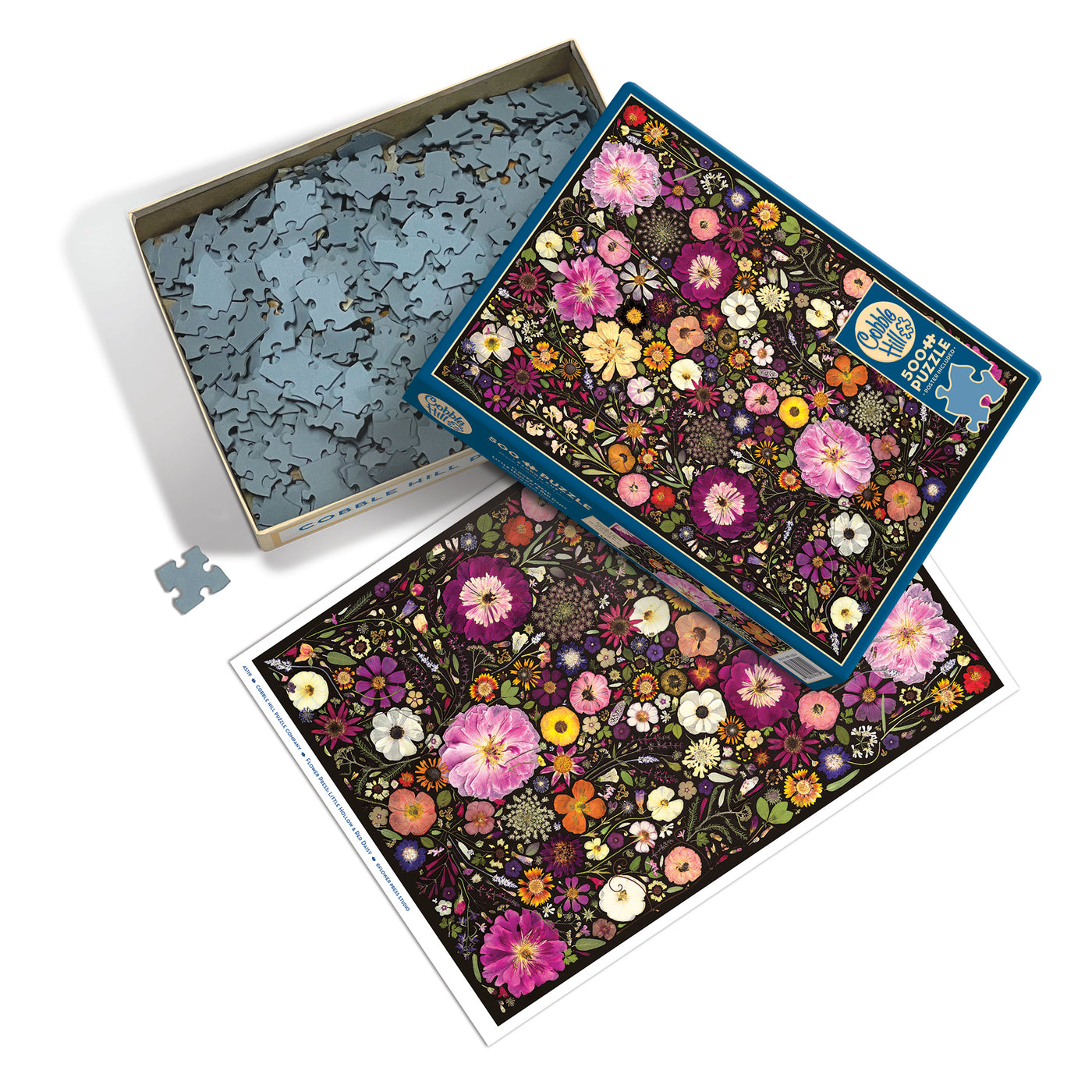 Flower Press: Little Hollow & Red Daisy | 500 Piece - Cobble Hill ...