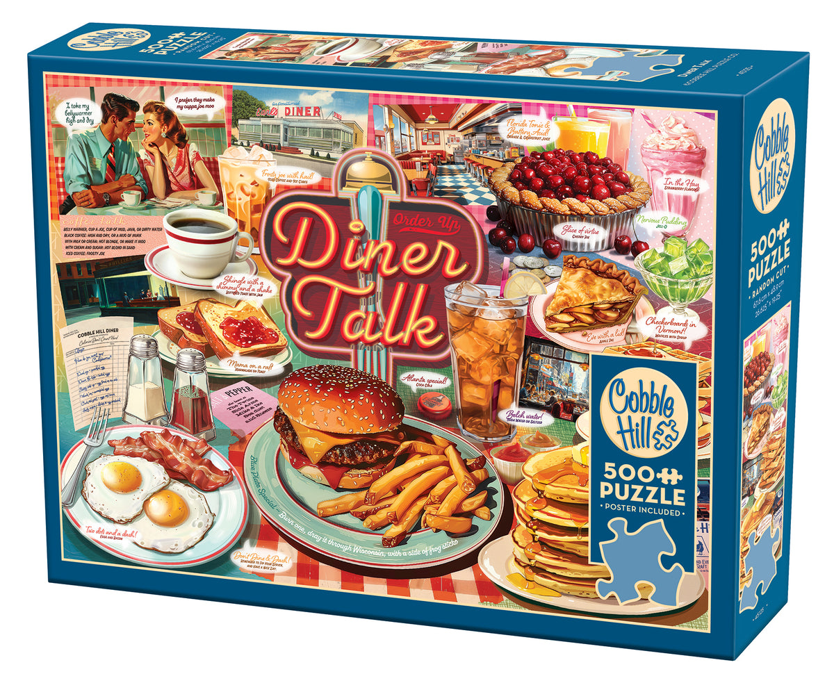 Diner Talk - 500 piece - Cobble Hill Puzzle Co — USA Cobble Hill Puzzles