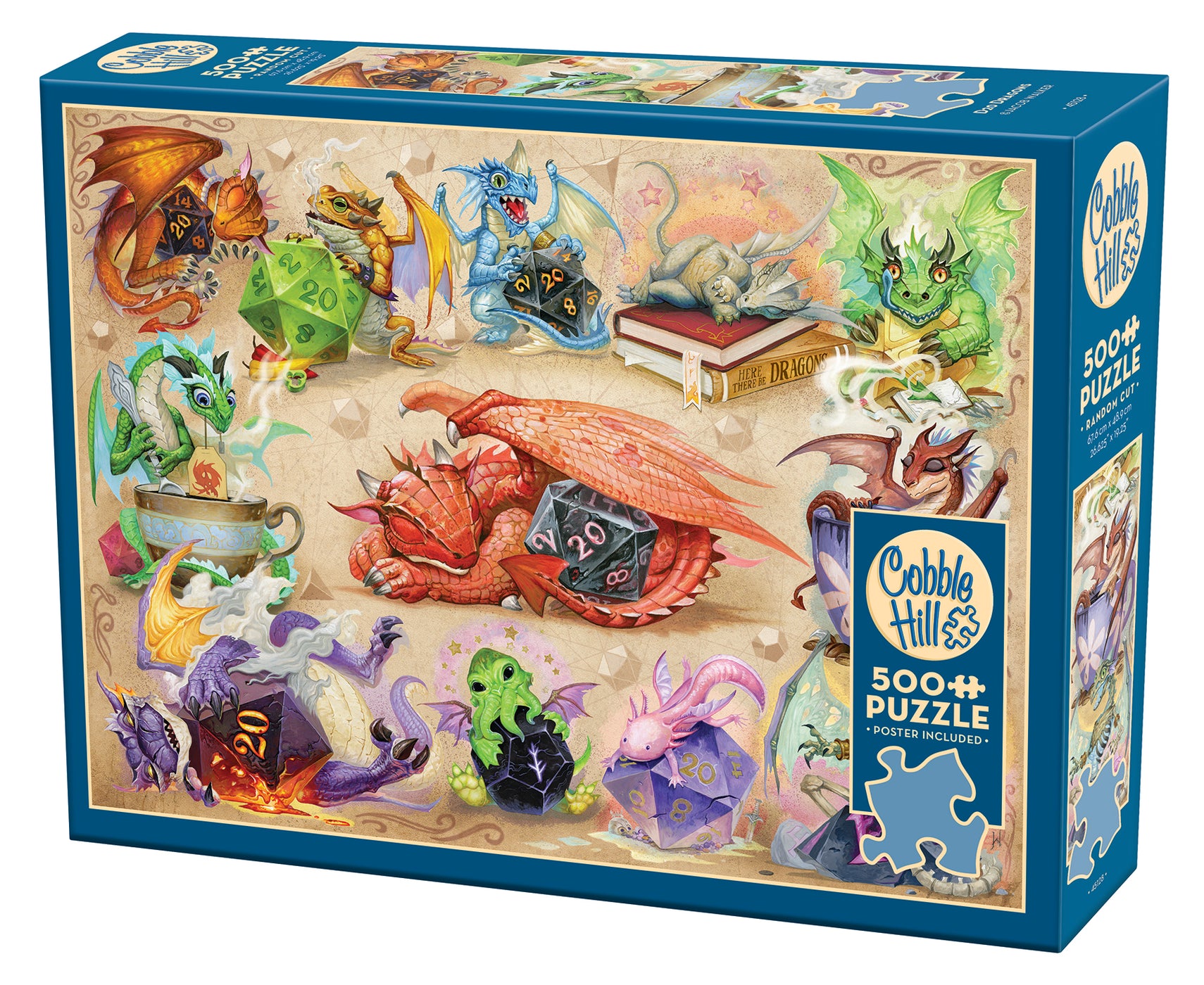 D20 Dragons | 500 Piece - Cobble Hill Puzzles — USA Cobble Hill Puzzles