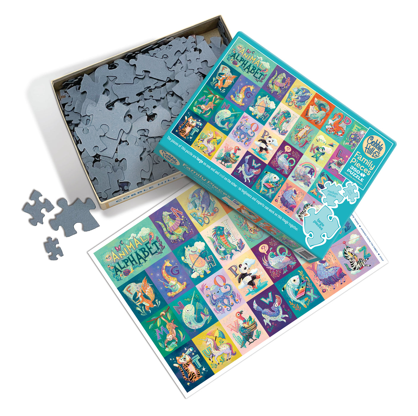 Animal Alphabet | Family Pieces 350 - Cobble Hill Puzzles — USA Cobble ...