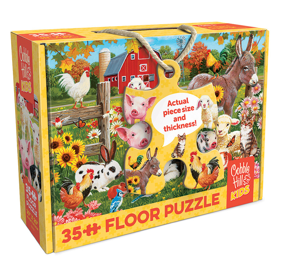 Farmyard Greetings | Floor Puzzle 35pc | 55133 | Cobble Hill Puzzles ...