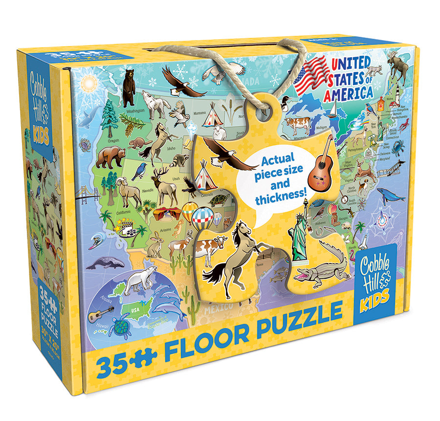 Map of the USA | Floor Puzzle 35pc | 55140 | Cobble Hill Puzzles ...