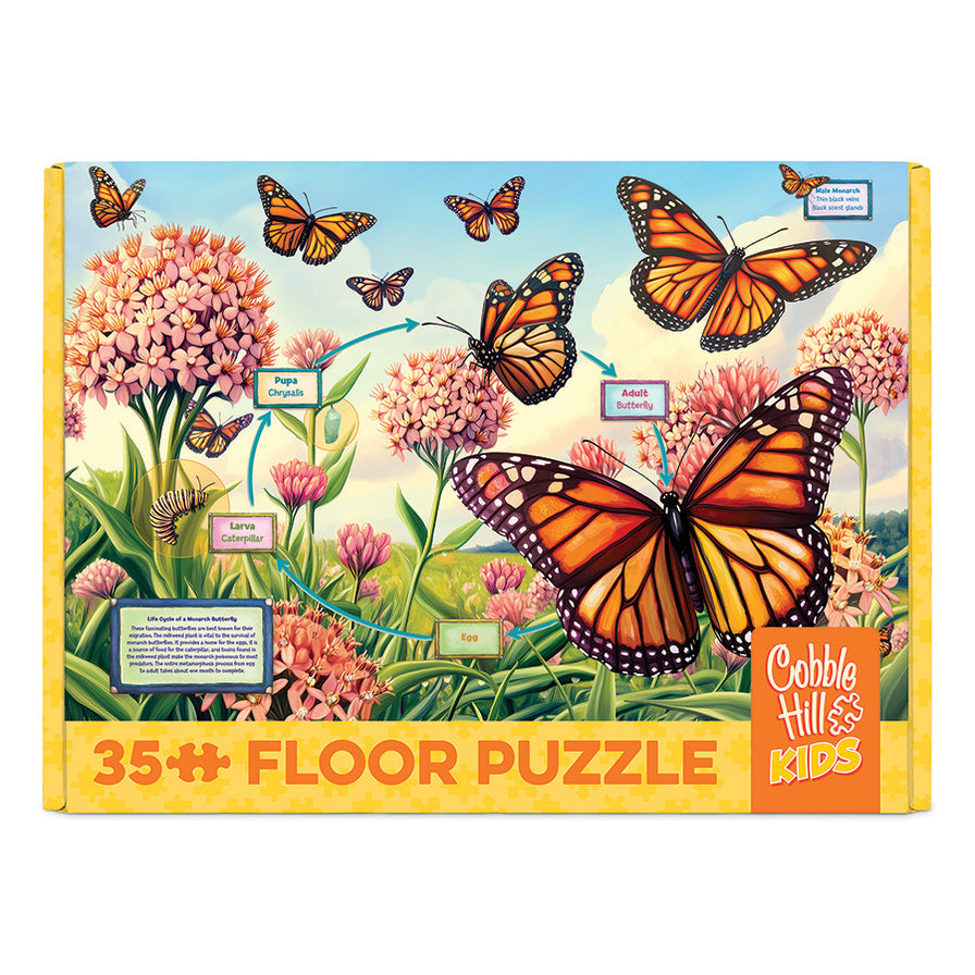 Life Cycle of a Monarch | Floor Puzzle 35pc | 55141 | Cobble Hill ...