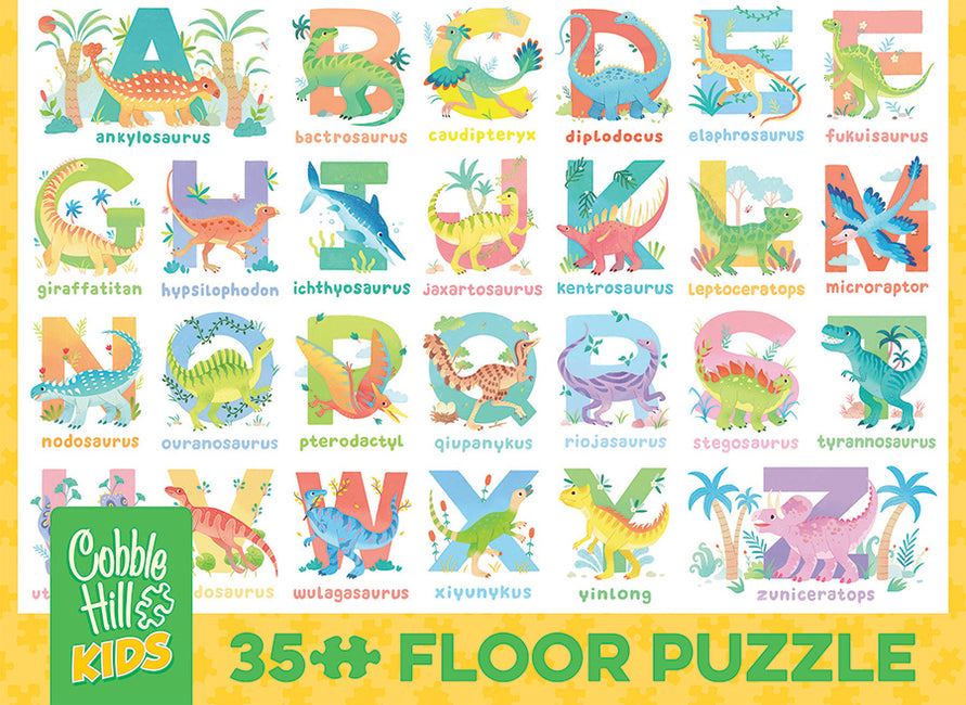 Dinosaur Alphabet | Floor Puzzle 35pc | 55142 | Cobble Hill Puzzles ...