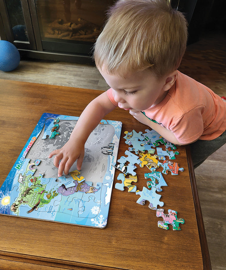 World Map | 35 Piece Tray - Cobble Hill Puzzles — USA Cobble Hill Puzzles