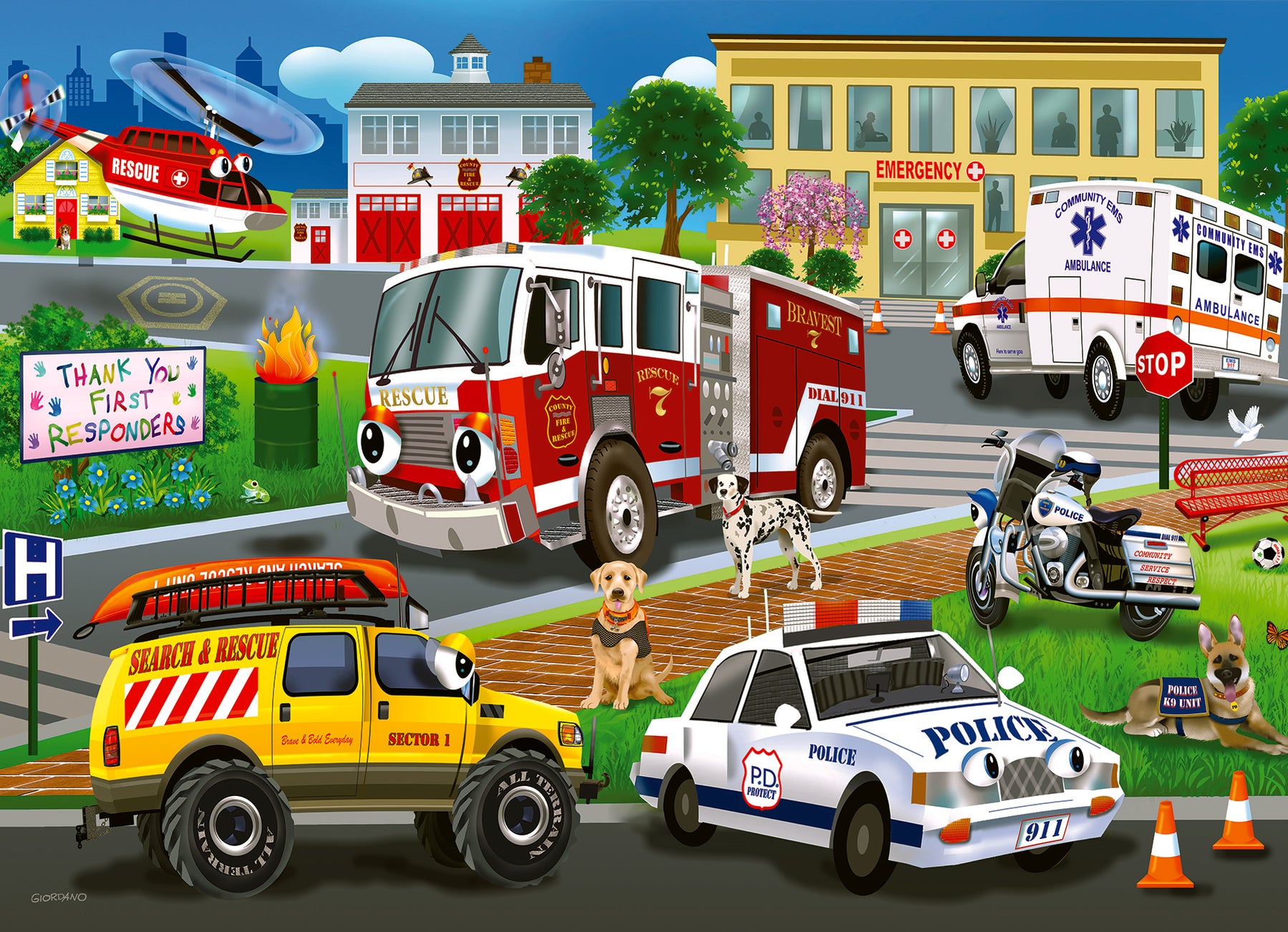 Emergency Response | 35 Piece Tray - Cobble Hill Puzzles — USA Cobble ...