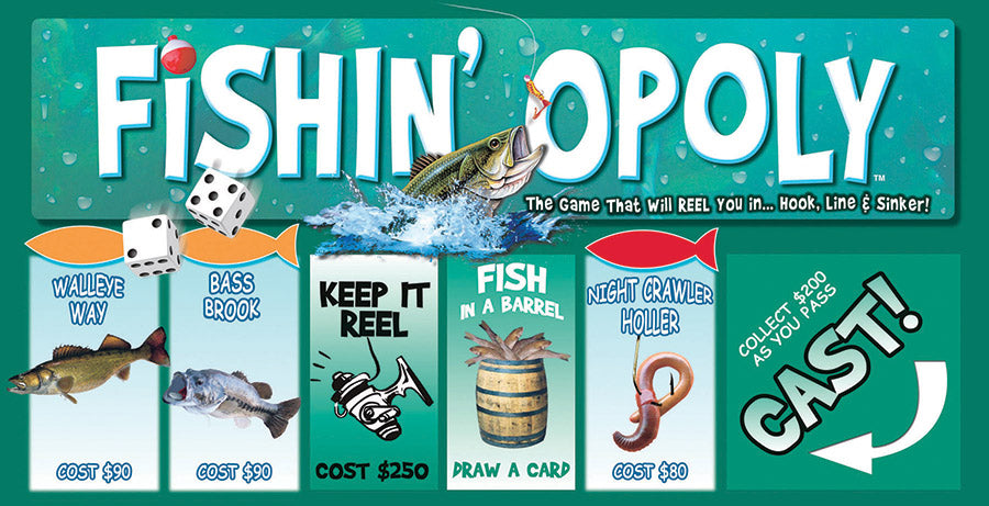 Fishin' Opoly Board Game — USA Cobble Hill Puzzles