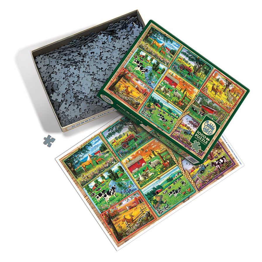 Postcards from the Farm | 1000 Piece - Cobble Hill Puzzles — USA Cobble ...