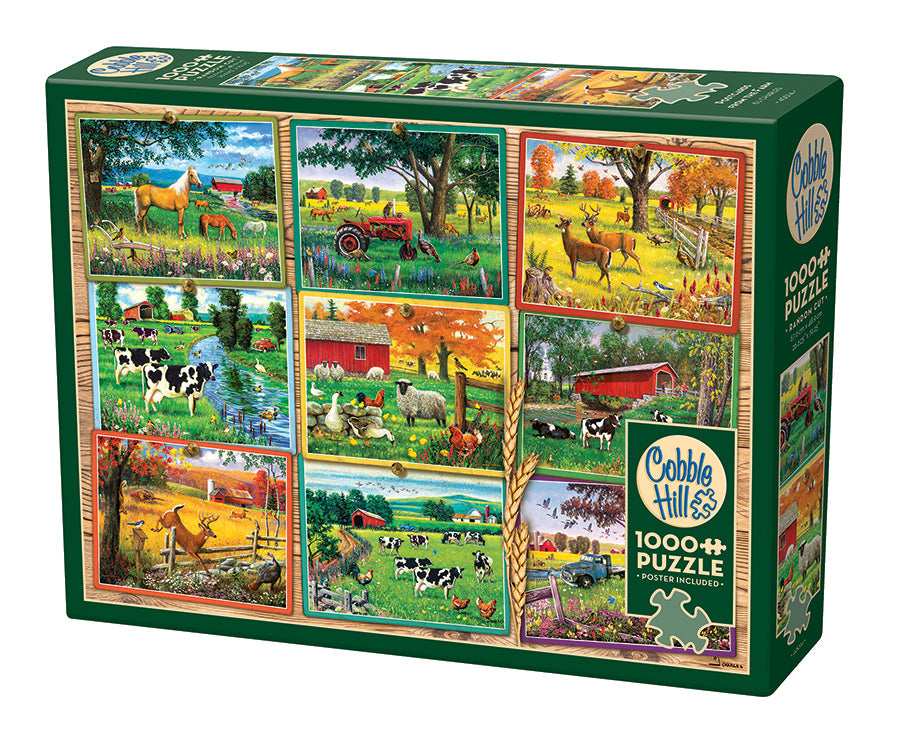 Postcards from the Farm 1000 piece jigsaw| 40014 |Cobble Hill Puzzles ...