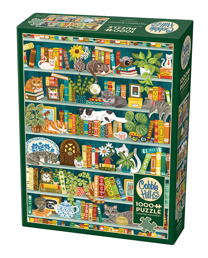The Purrfect Bookshelf | 1000 Piece - Cobble Hill Puzzles — USA Cobble ...