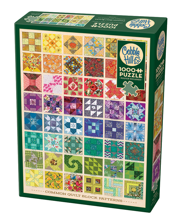 Common Quilt Blocks | 1000 Piece - Cobble Hill Puzzles — USA Cobble ...