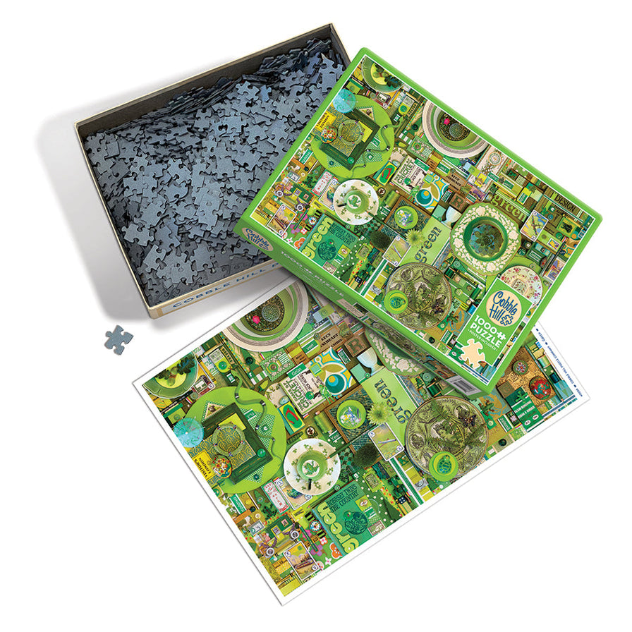 Green | 1000 Piece - Cobble Hill Puzzles — USA Cobble Hill Puzzles