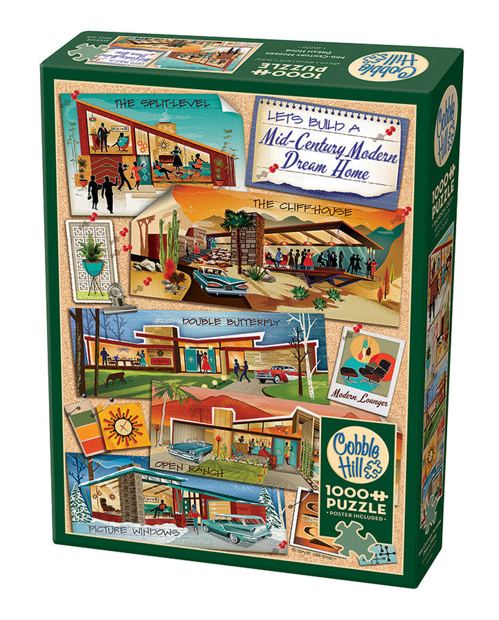 Mid-Century Modern Dream Home | 1000 Piece - Cobble Hill Puzzles — USA ...