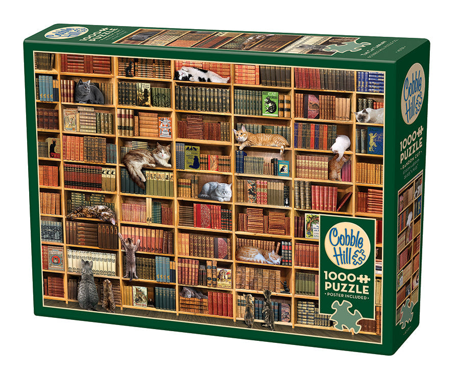 The Cat Library | 1000 Piece - Cobble Hill Puzzles — USA Cobble Hill ...