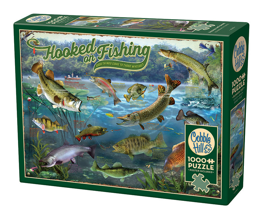 Hooked on Fishing | 1000 Piece - Cobble Hill Puzzles — USA Cobble Hill ...