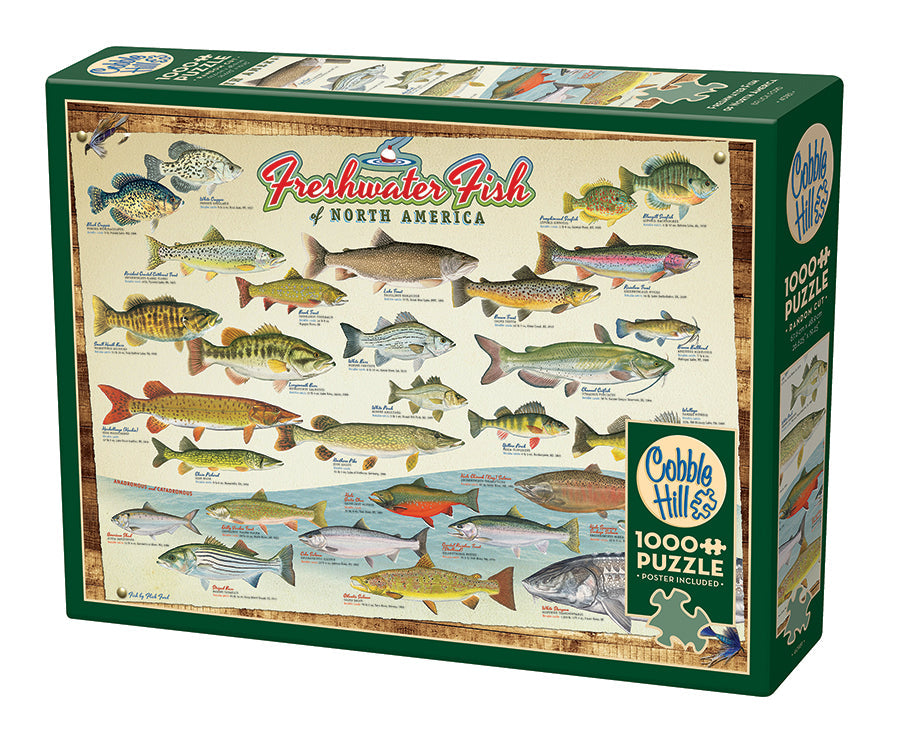 Freshwater Fish of North America | 1000 Piece - Cobble Hill Puzzles ...