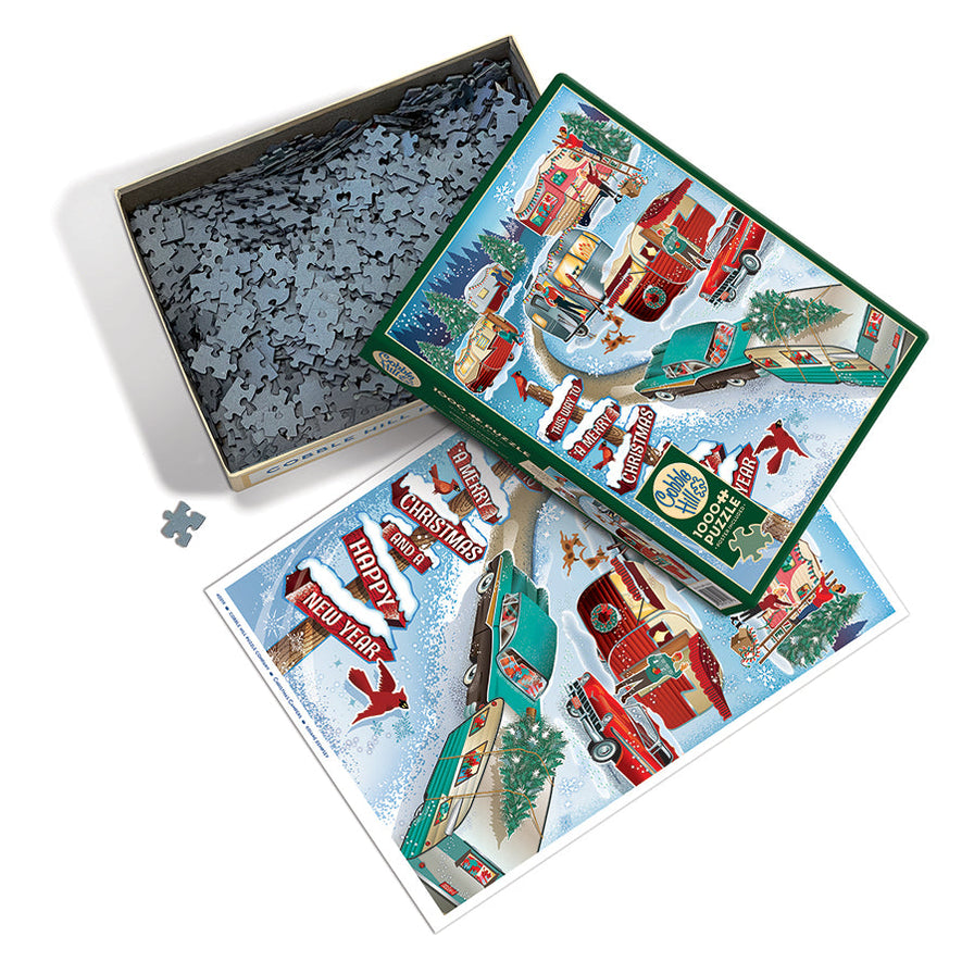 Christmas Campers | 1000 Piece - Cobble Hill Puzzles — USA Cobble Hill ...