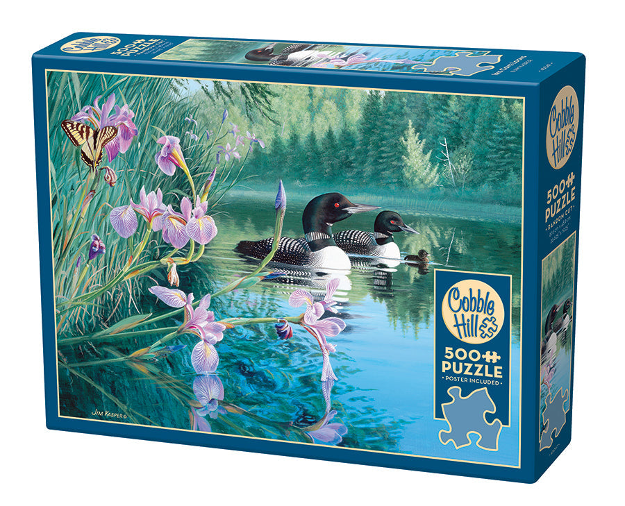 Iris Cove Loons | 500 Piece - Cobble Hill Puzzles — USA Cobble Hill Puzzles