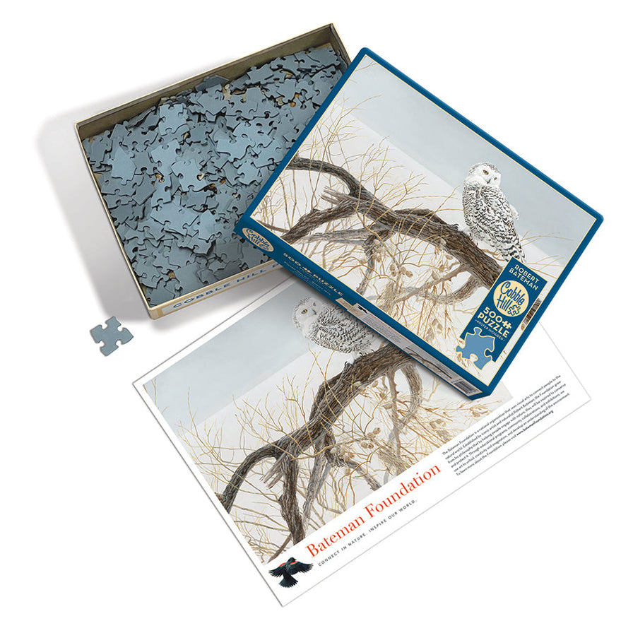 Fallen Willow - Snowy Owl | 500 Piece - Cobble Hill Puzzles — USA ...