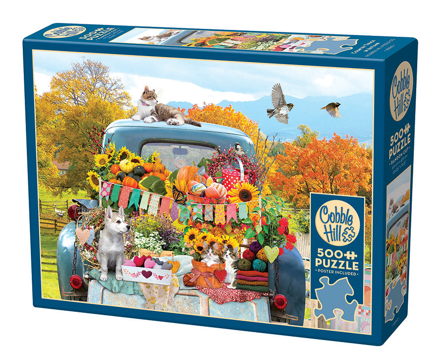 Country Truck in Autumn | 500 Piece - Cobble Hill Puzzles — USA Cobble ...