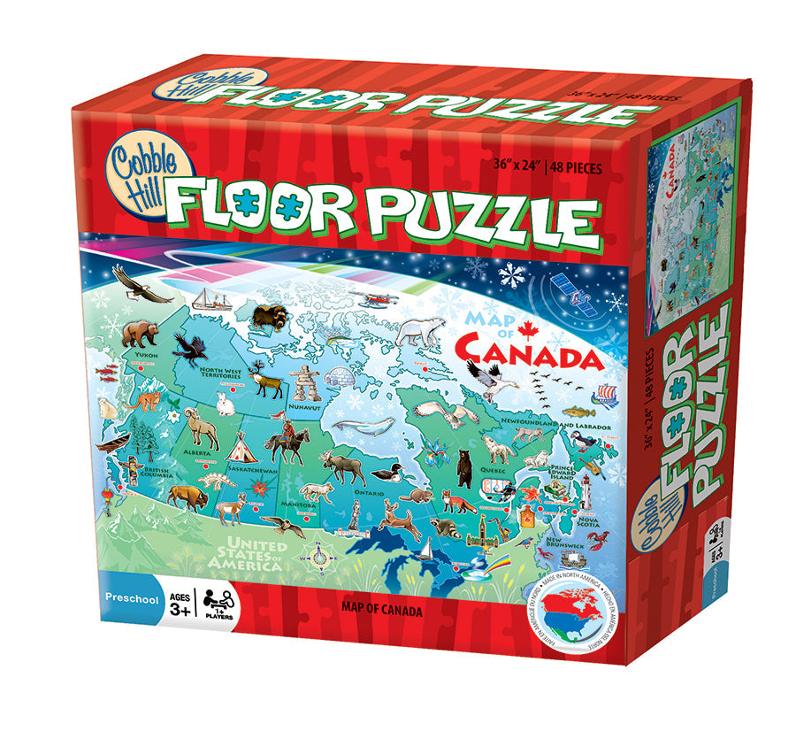 Map of Canada | Floor 48pc - Cobble Hill Puzzles — USA Cobble Hill Puzzles